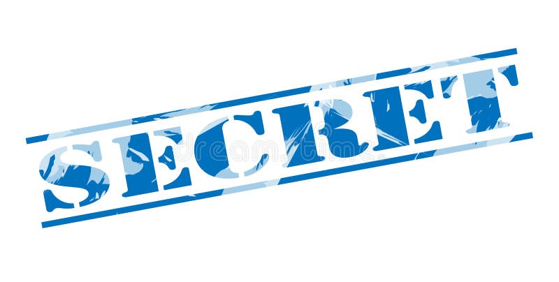 Secret blue round stamp stock vector. Illustration of vector - 94549955