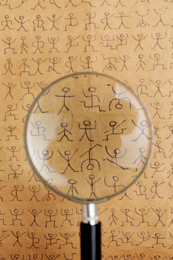 Secret code dancing men stock photo. Image of magnifier - 152311722