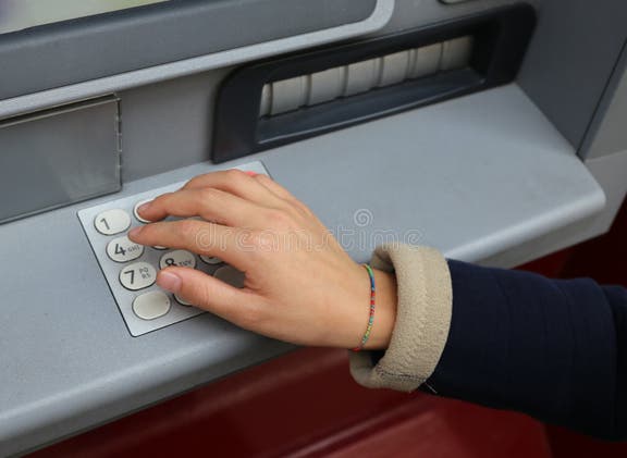 Secret Code in the Numeric Keypad of the ATM Stock Image - Image of ...