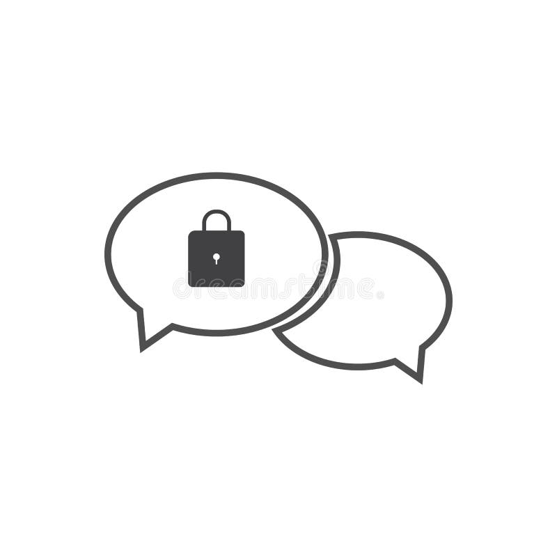Secret communication icon stock vector. Illustration of communication ...