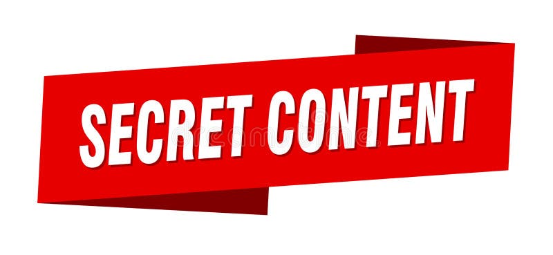 Secret Banner Template. Secret Ribbon Label Stock Vector - Illustration ...