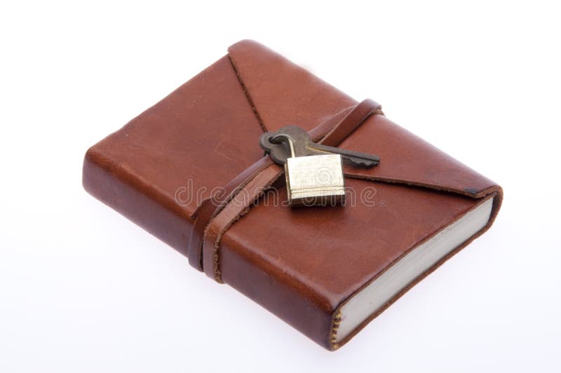 Secret Journal Diary Isolated on White Stock Photo - Image of memory ...