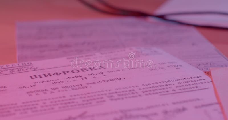 Secret Documents Russian Inscription Cipher Documentation Materials ...