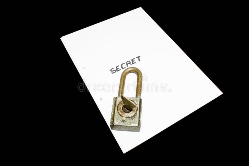 Secret file stock image. Image of black, lock, white, folder - 7036237