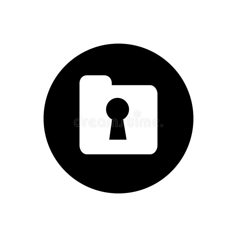 Secret Folder Logo Icon Design, Folder and Keyhole Symbol, Data ...