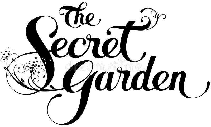 The Secret Garden - Custom Calligraphy Text Stock Vector - Illustration ...