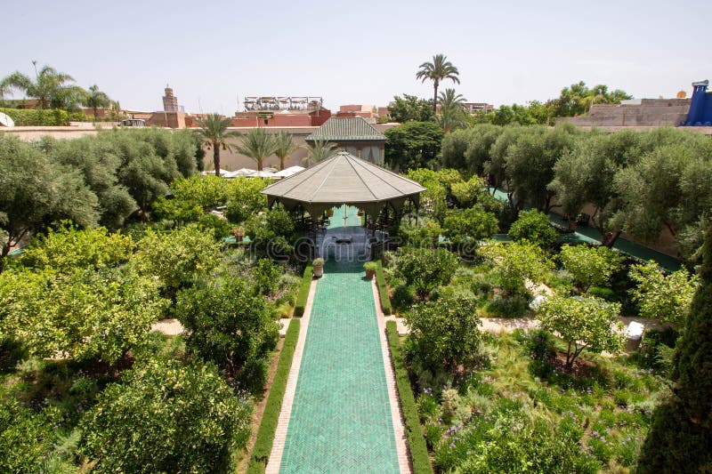 Secret Garden (Le Jardin Secret ) at Marrakech Stock Photo - Image of ...