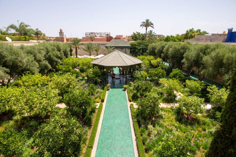Secret Garden (Le Jardin Secret ) at Marrakech Stock Photo - Image of ...