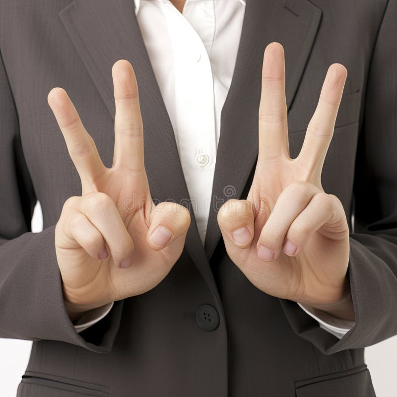 Secret Gesture Behind White Background. Stock Illustration ...