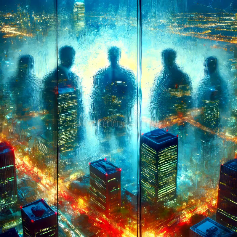 Secret Group Controlling a City Stock Illustration - Illustration of ...