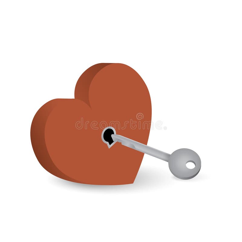 Secret Heart stock vector. Illustration of female, unlock - 11627132