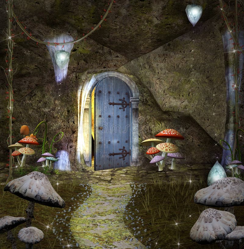 The secret house stock illustration. Illustration of elves - 24819894