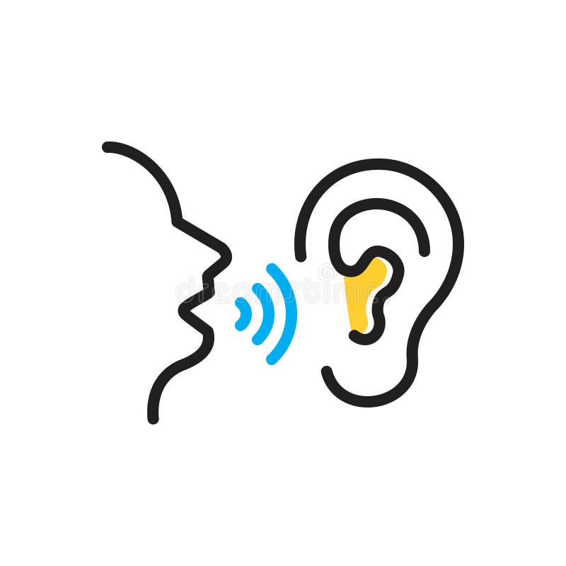 Multi Color Icon for Secret, Talk and Wave Stock Vector - Illustration ...