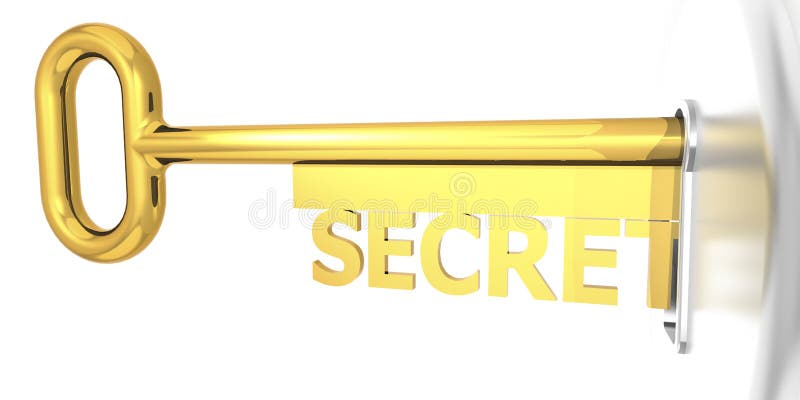 Secret Key Plug into Key Hole Stock Illustration - Illustration of ...