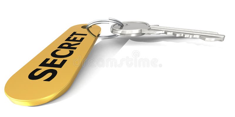 Secret Label Attached To the Keys Stock Illustration - Illustration of ...