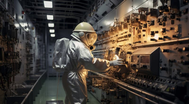 Secret Worker Working in the Secret Factory, Secret Laboratory Stock ...