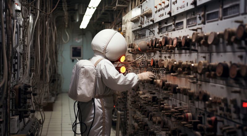 Secret Worker Working in the Secret Factory, Secret Laboratory Stock ...