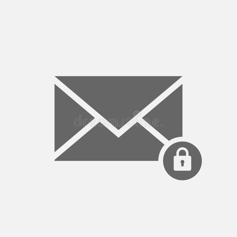 Secret Mail Icon on a Brown Background with Elegant Style and Modern ...