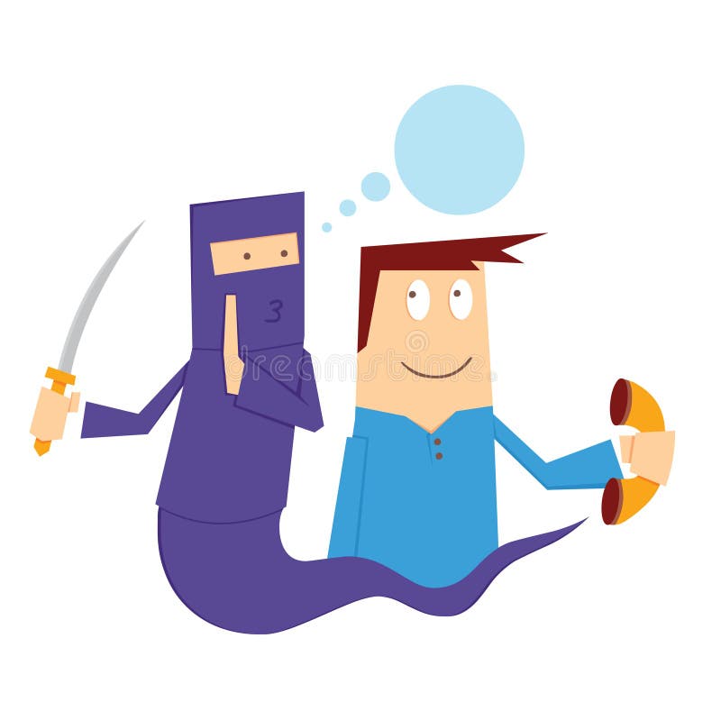 Secret message stock vector. Illustration of ninja, calling - 46897123