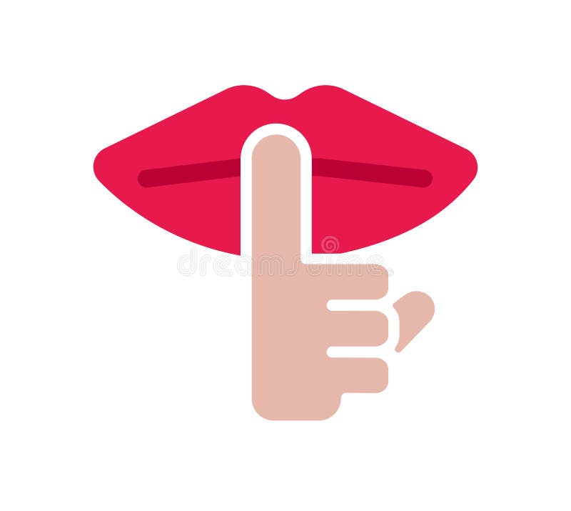 Silence, Be Quiet, Secret Concept Stock Vector - Illustration of please ...