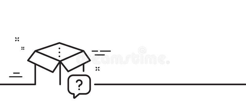 Secret Package Line Icon. Unknown Delivery Box Sign. Minimal Line ...