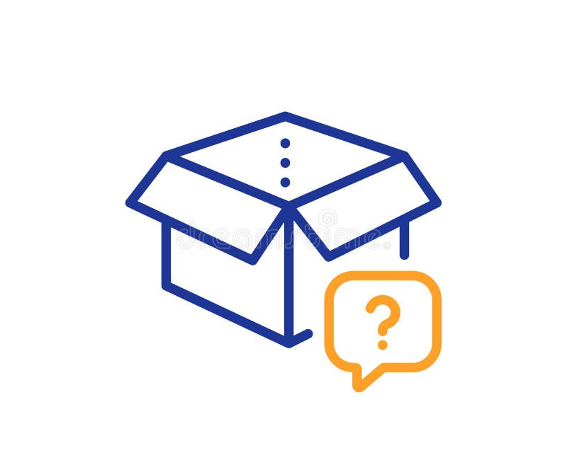 Secret Package Line Icon. Unknown Delivery Box Sign. Vector Stock ...