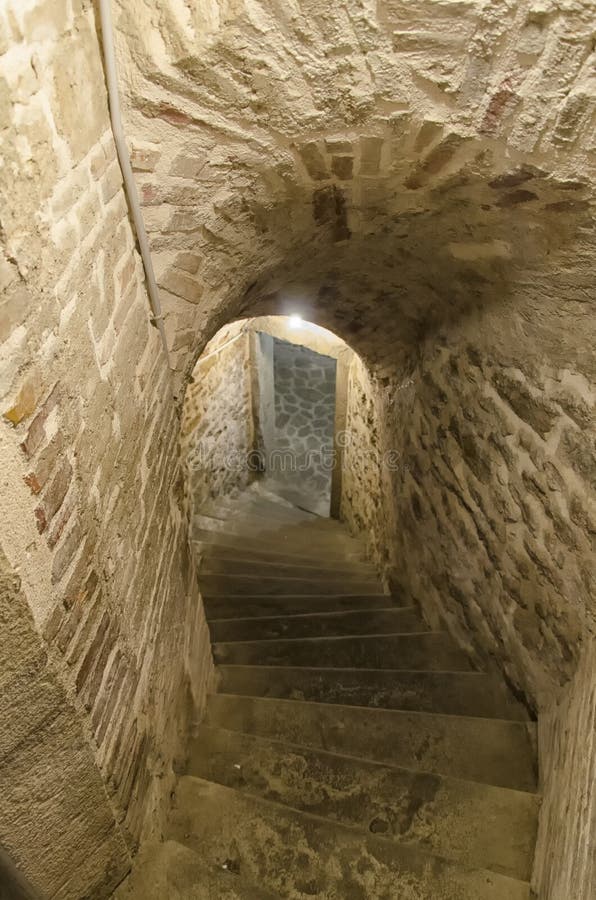Secret Passage in a Medieval Castle Stock Image - Image of stone ...