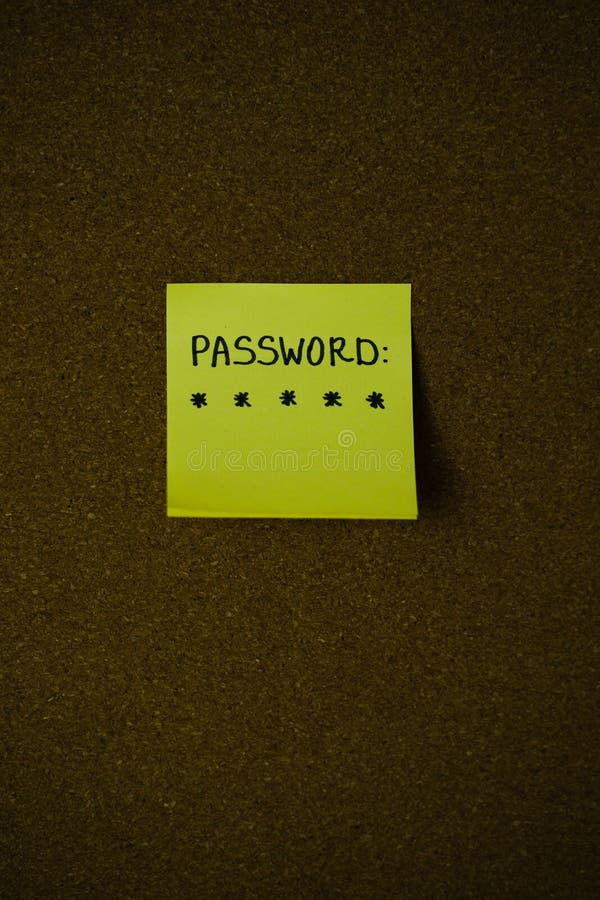 Secret Password Written on Paper Note on Keyboard with Wooden Desk on ...