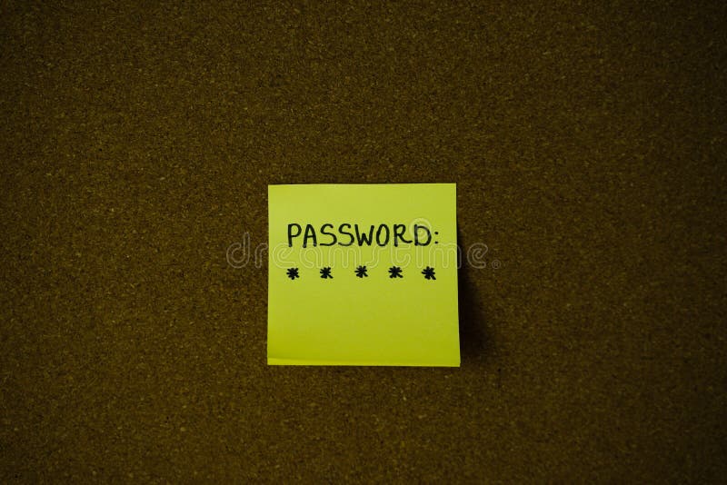 Secret Password Written on Paper Note on Background. Login Access ...