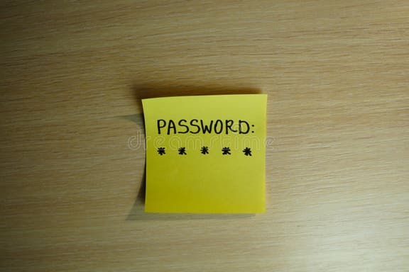 Secret Password Written on Paper Note on Background. Login Access ...