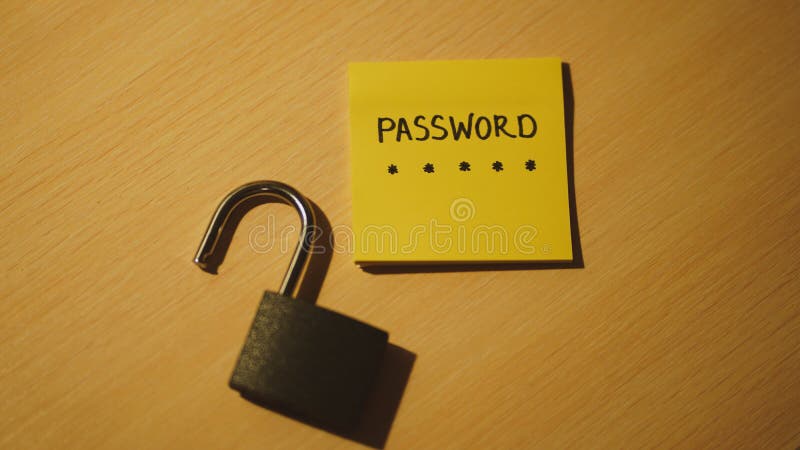 Secret Password Written on Paper Note on Background. Login Access ...