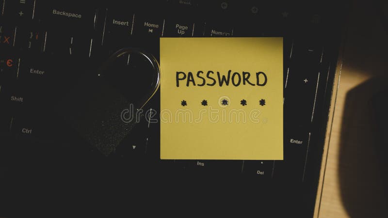Secret Password Written on Paper Note on Background. Login Access ...