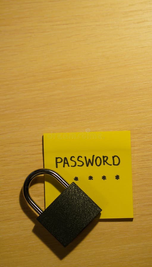 Secret Password Written on Paper Note on Background. Login Access ...