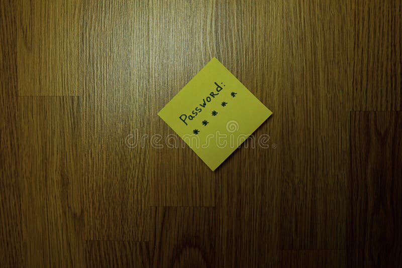 Secret Password Written on Paper Note on Background. Login Access ...