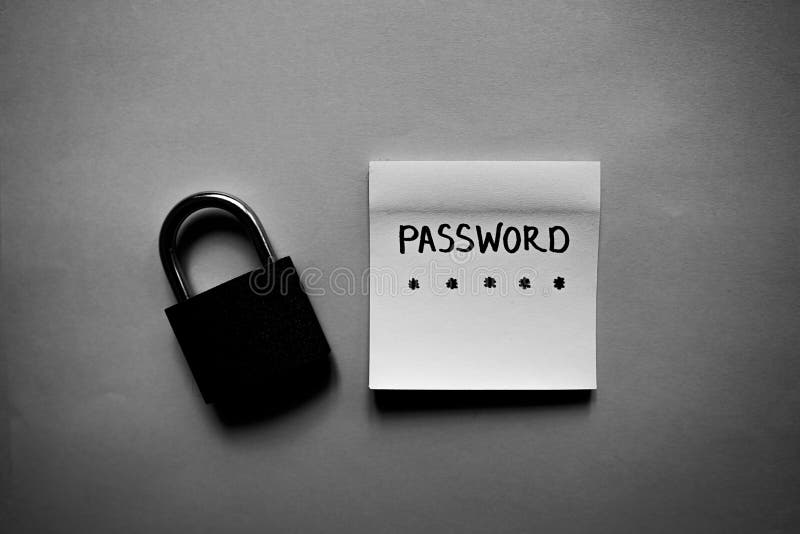 Secret Password Written On Paper Note On Background Login Access Encryption And Cyber Security