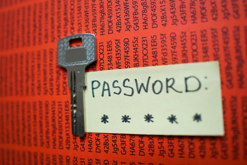 Secret Password Written On Paper Note On Background. Login Access ...