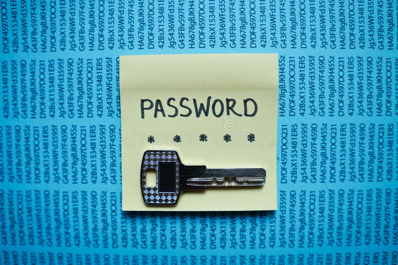 Secret Password Written on Paper Note on Background. Login Access ...