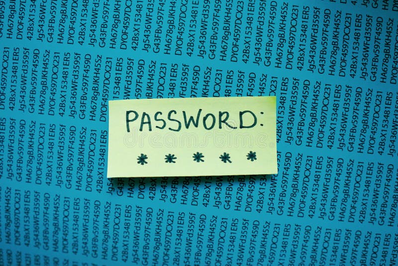 Secret Password Written on Paper Note on Keyboard with Wooden Desk on ...