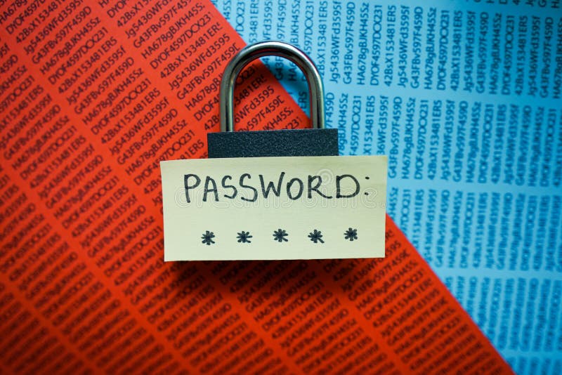 Secret Password Written on Paper Note on Background. Login Access ...