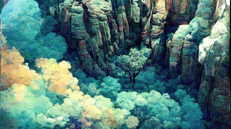 The Secret Path To Atlantis between Small Hills Under Water, Ai ...