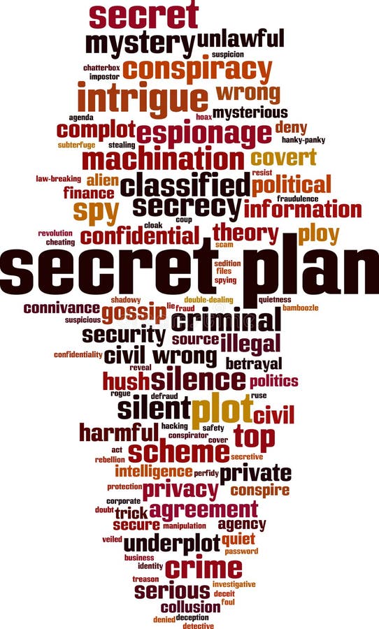 Secret plan word cloud stock vector. Illustration of criminal - 271390882