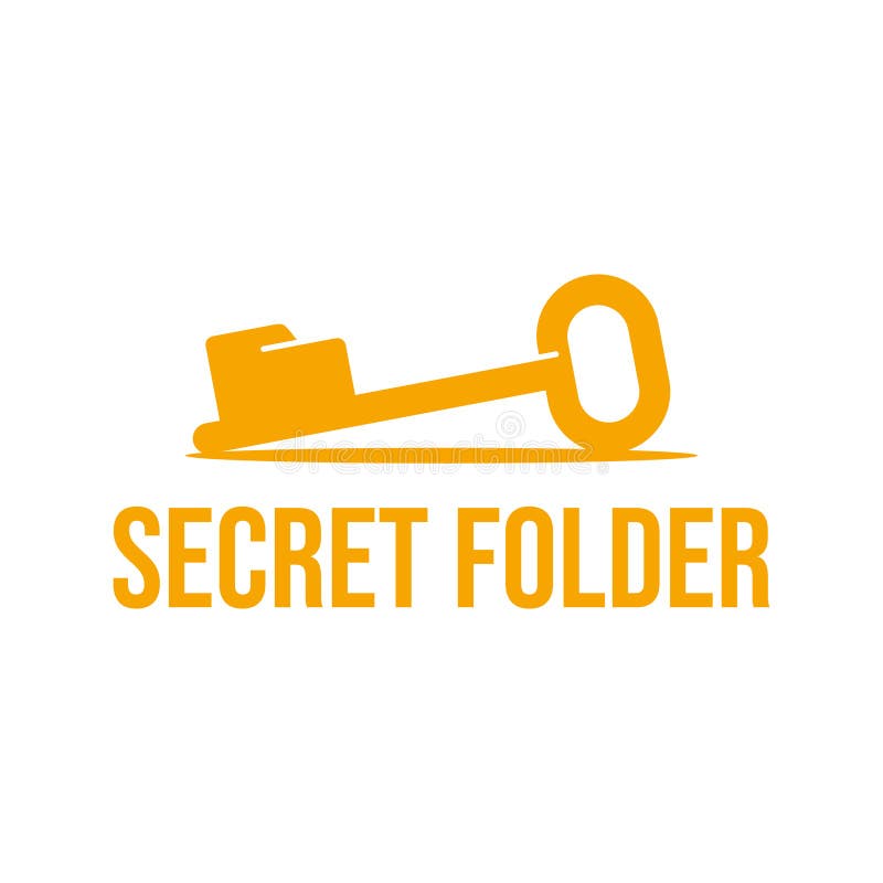 Secret Private Folder Flat Minimalist Logo Design Stock Illustration ...