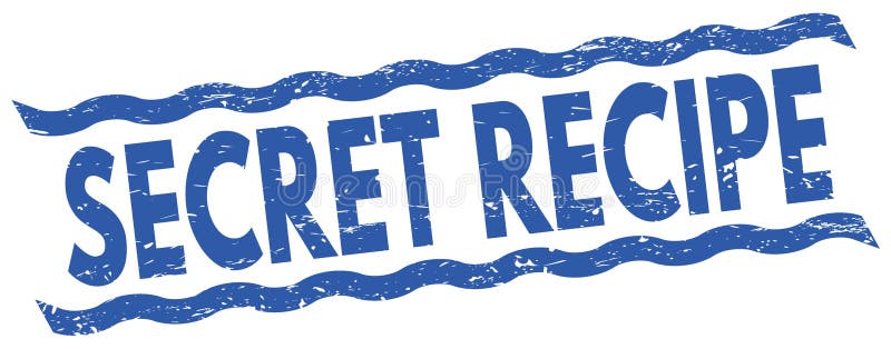 SECRET RECIPE Text on Blue Lines Stamp Sign Stock Illustration ...