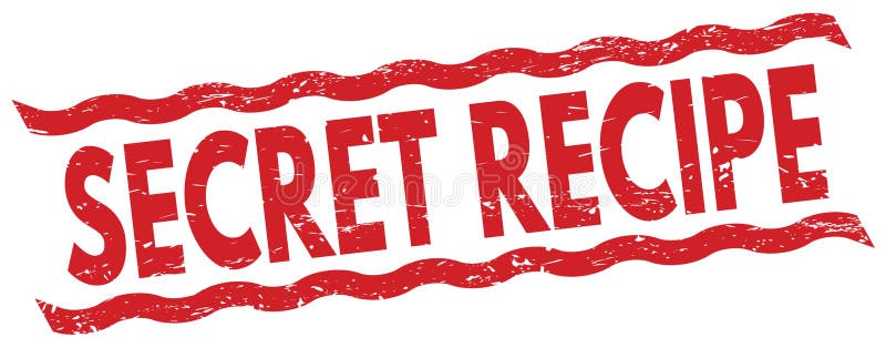 SECRET RECIPE Text on Red Lines Stamp Sign Stock Illustration ...