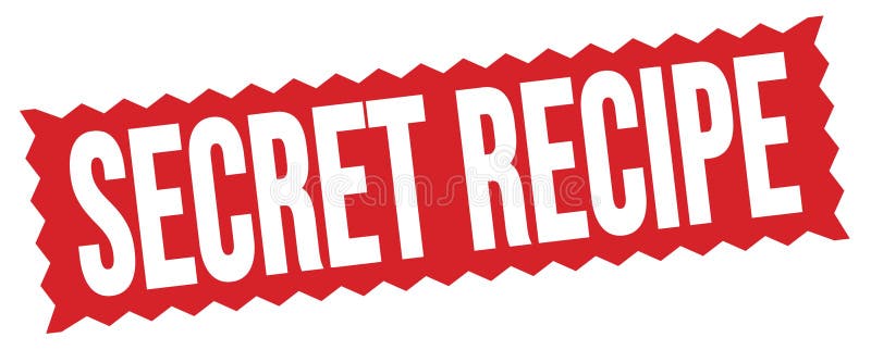 SECRET RECIPE Text Written on Red Stamp Sign Stock Illustration ...