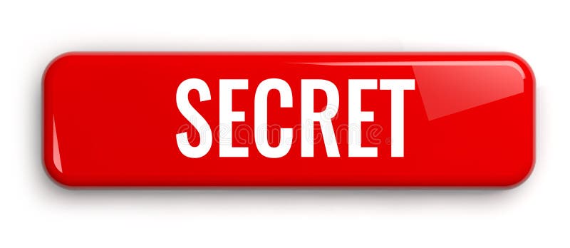 Secret Red Button Isolated on White Stock Illustration - Illustration ...
