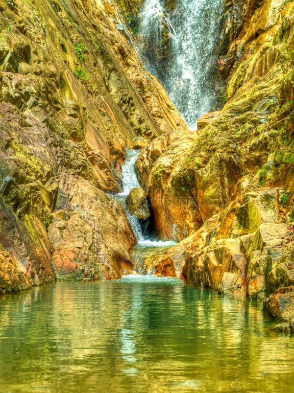 Secret Rock Pool in the Jungle Stock Photo - Image of secret, privacy ...