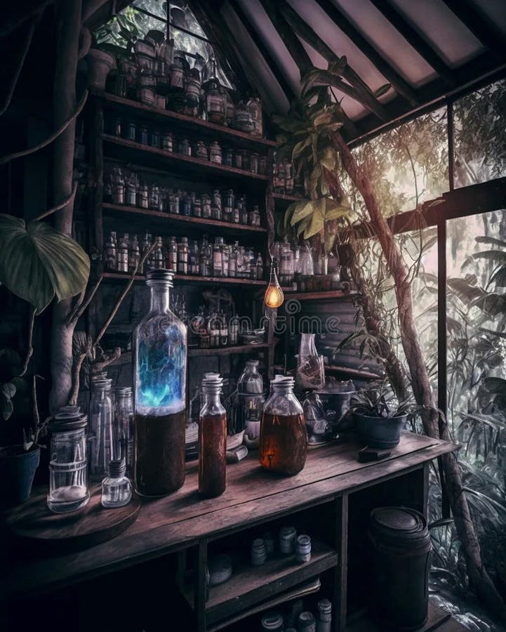 The Secret Room of the Forest Stock Illustration - Illustration of ...