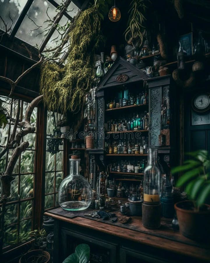 The Secret Room of the Forest Stock Photo - Image of night, street ...