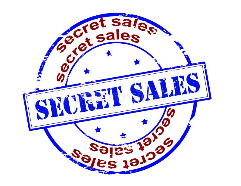 Secret sales stock illustration. Illustration of stamp - 108458462